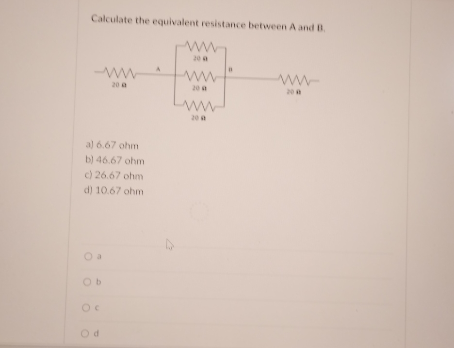 Calculate the equivalent resistance between A and | Chegg.com