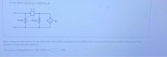 Solved in the given circuit, Ix=0,0004v1 A With respect to | Chegg.com