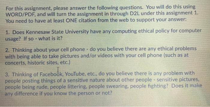 Solved For this assignment, please answer the following | Chegg.com