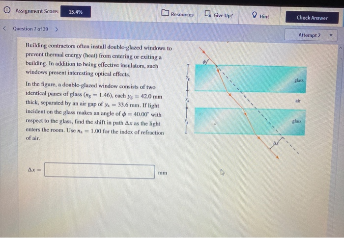 Solved Assignment Score: 15.4% Resources Ex Give Up? Hint | Chegg.com