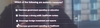 Solved Which of the following are austerity | Chegg.com
