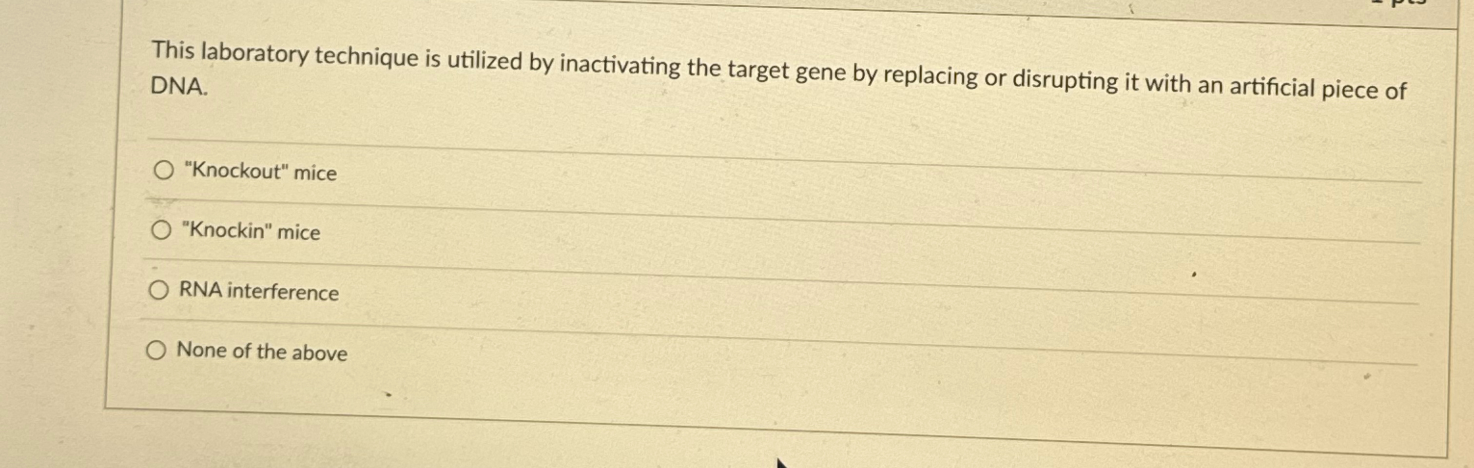 Solved This laboratory technique is utilized by inactivating | Chegg.com