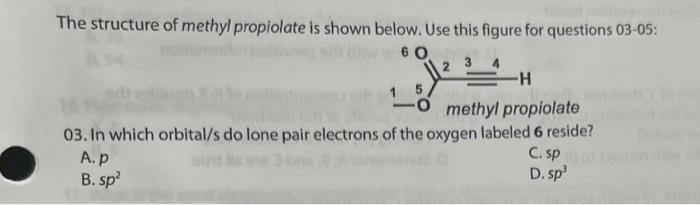Solved The structure of methyl propiolate is shown below. | Chegg.com