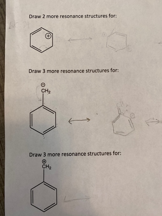 Solved I dont understand how to draw resonance structures | Chegg.com