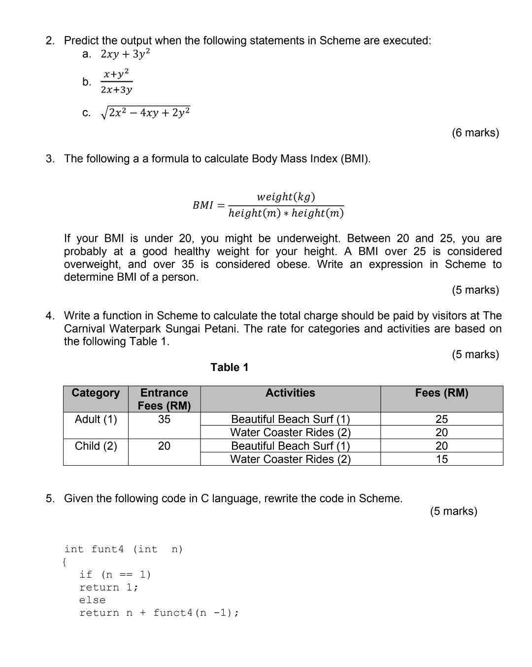 Solved Answer All Functional And Logic Programming Questions 6618