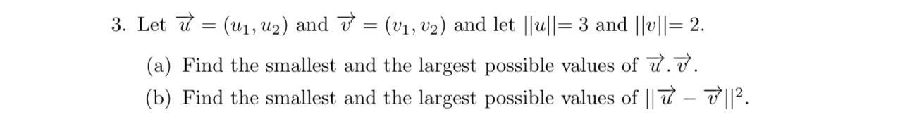 Solved Let vec(u)=(u1,u2) ﻿and vec(v)=(v1,v2) ﻿and let | Chegg.com