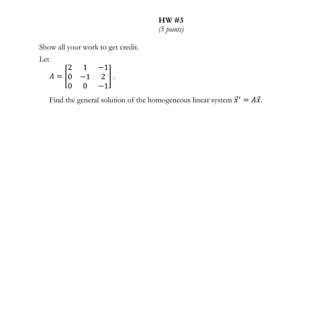 Solved HW #3(5 ﻿points)Show all your work to get | Chegg.com
