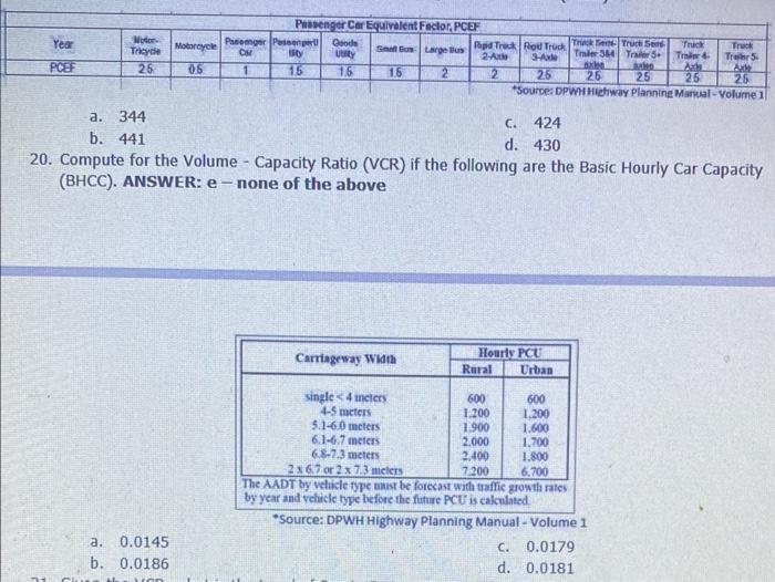 Solved a. 344 c. 424 b. 441 d. 430 20. Compute for the | Chegg.com