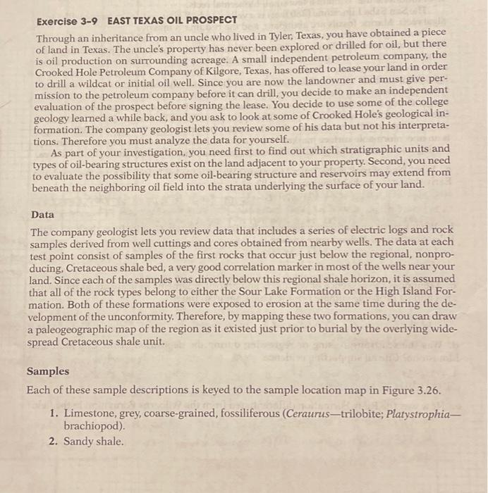 Solved Exercise 3-9 EAST TEXAS OIL PROSPECT Through an | Chegg.com