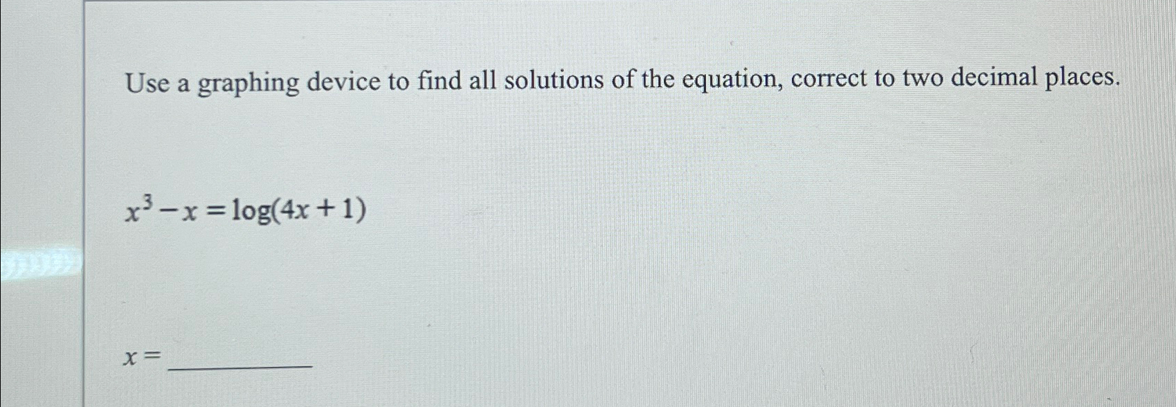 Solved Use a graphing device to find all solutions of the | Chegg.com