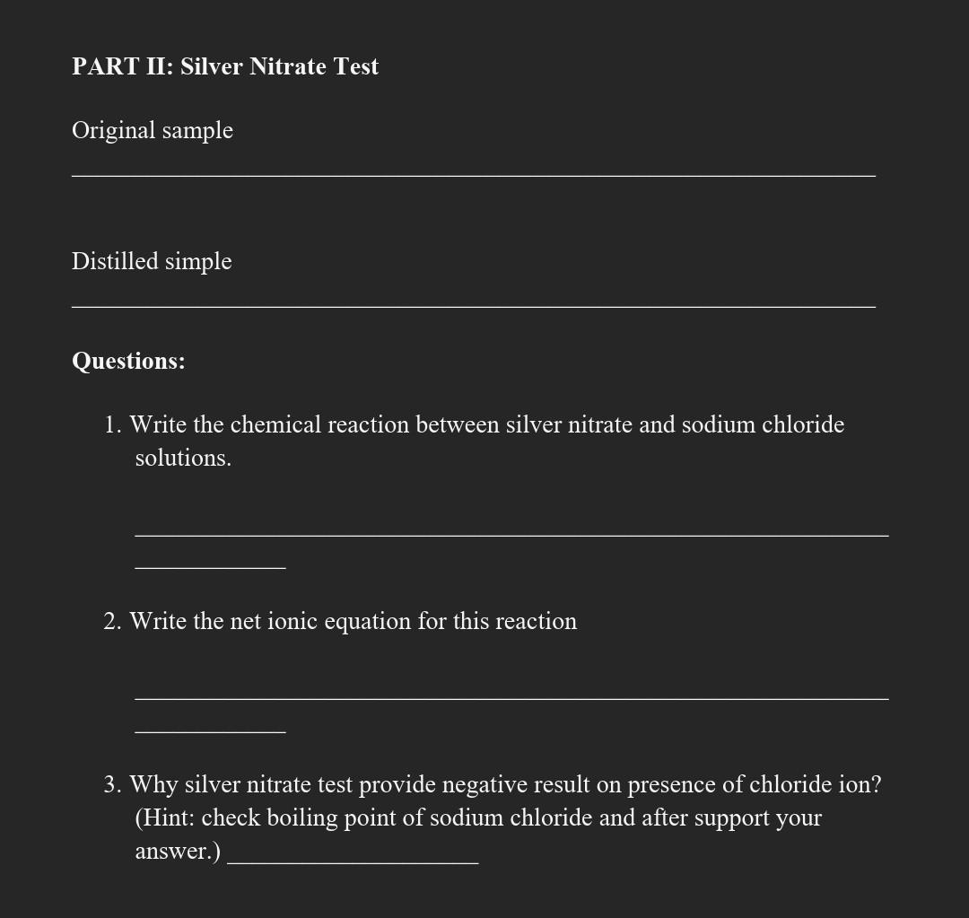 Solved Experiment Simple Distillation Results PART I: - | Chegg.com