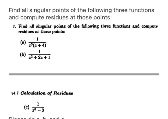 Solved Find all singular points of the following three | Chegg.com