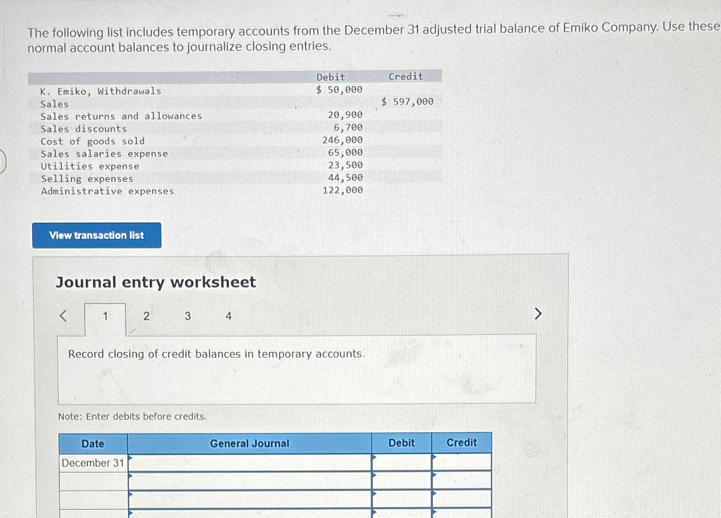 Solved The following list includes temporary accounts from | Chegg.com