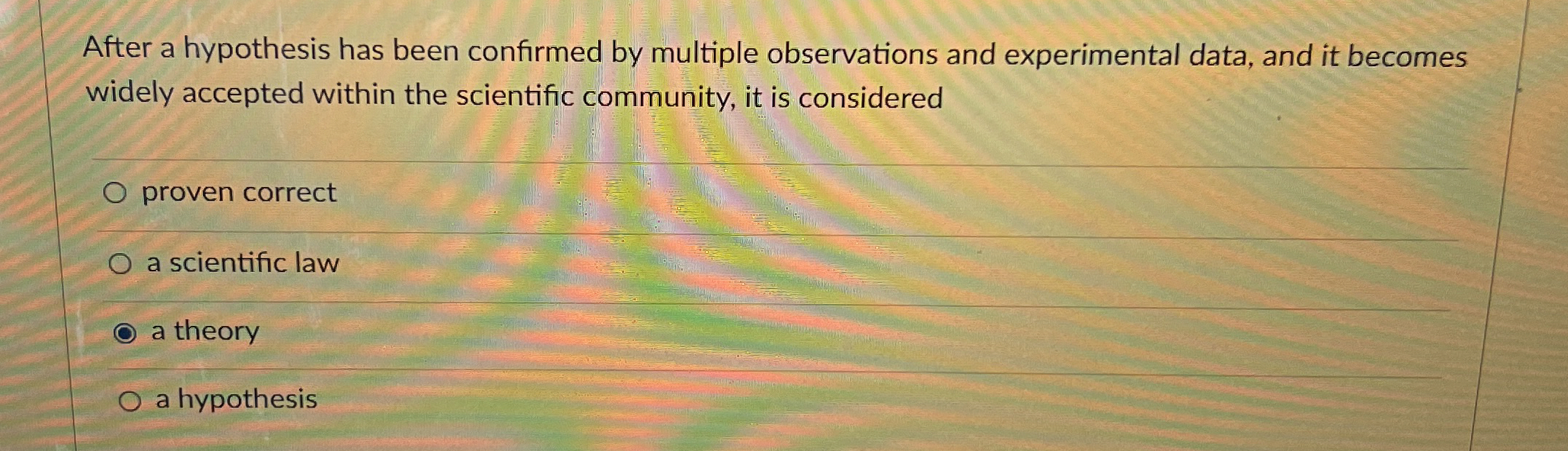 Solved After a hypothesis has been confirmed by multiple | Chegg.com