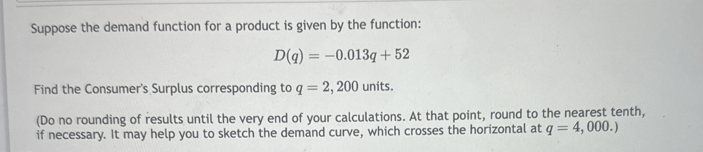 Solved Suppose the demand function for a product is given by | Chegg.com