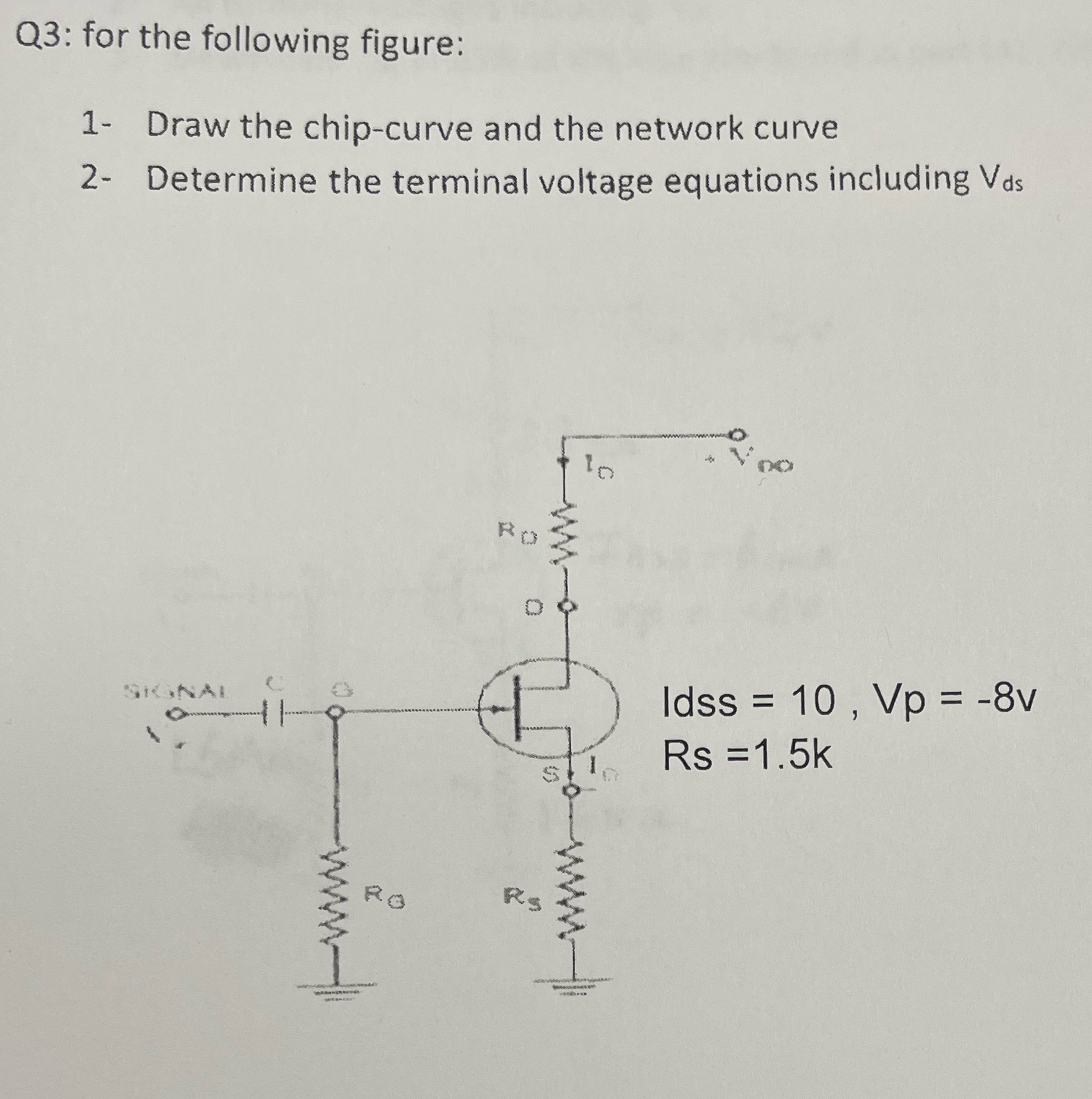 Solved Q3: for the following figure:1- ﻿Draw the chip-curve | Chegg.com
