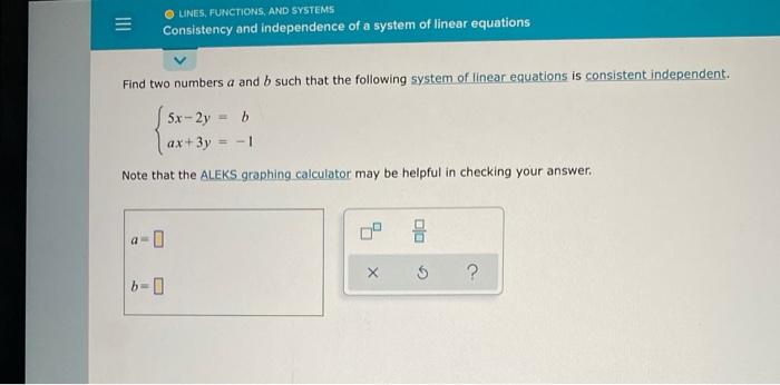 Solved LINES, FUNCTIONS, AND SYSTEMS Consistency and | Chegg.com