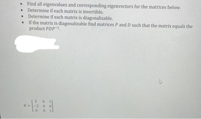 Solved - Find all eigenvalues and corresponding eigenvectors | Chegg.com