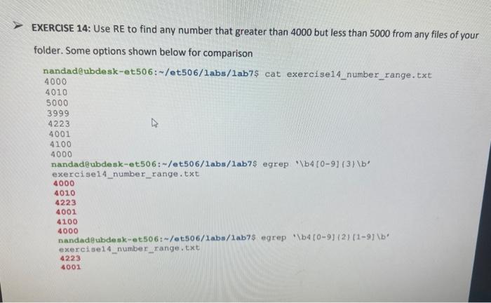 Solved EXERCISE 1: In lab6 we created for files named | Chegg.com