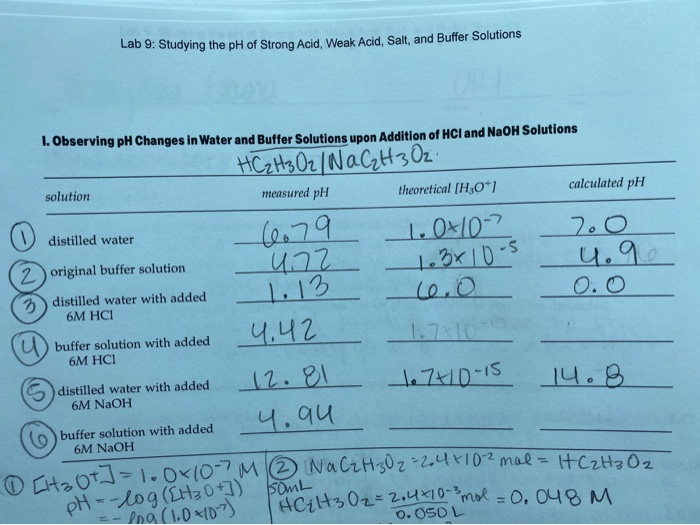 Solved Finding the theoretical [H3O+] and calculated pH in | Chegg.com