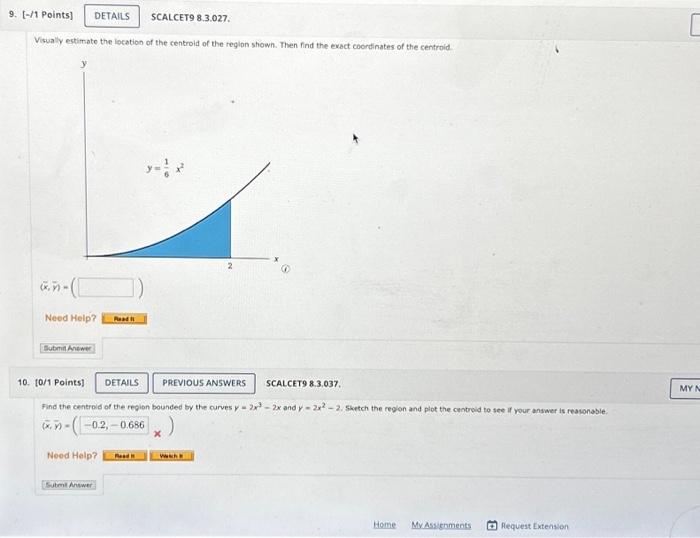 Solved Visually estimate the location of the centroid of the | Chegg.com