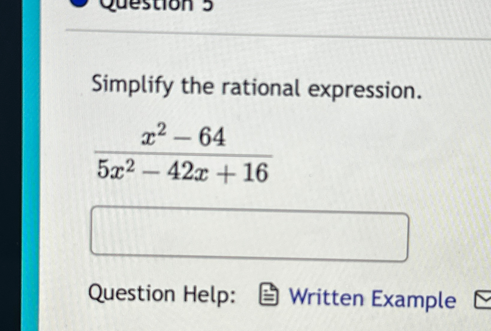 Solved Simplify the rational | Chegg.com