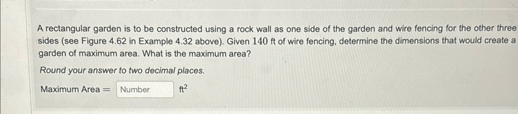 Solved A rectangular garden is to be constructed using a | Chegg.com