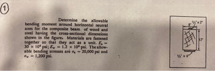 Solved Determine the allowable bending moment around | Chegg.com