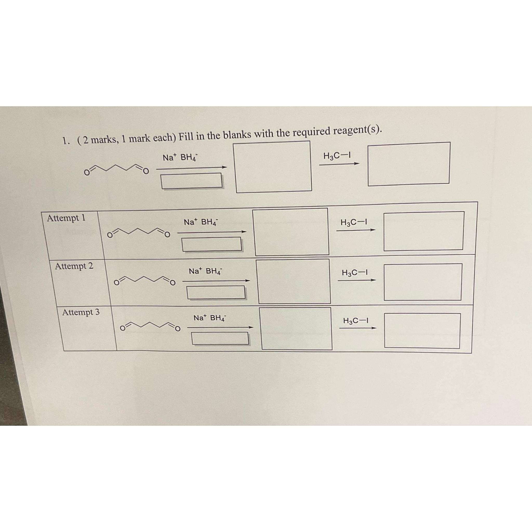 Solved ( 2 ﻿marks, 1 ﻿mark each) ﻿Fill in the blanks with | Chegg.com
