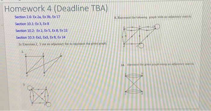 iection 2.6: Ex 2a, Ex 3b, Ex 17 Section 10.1: Ex3, | Chegg.com