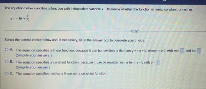 Solved The equation below specifies a function with | Chegg.com