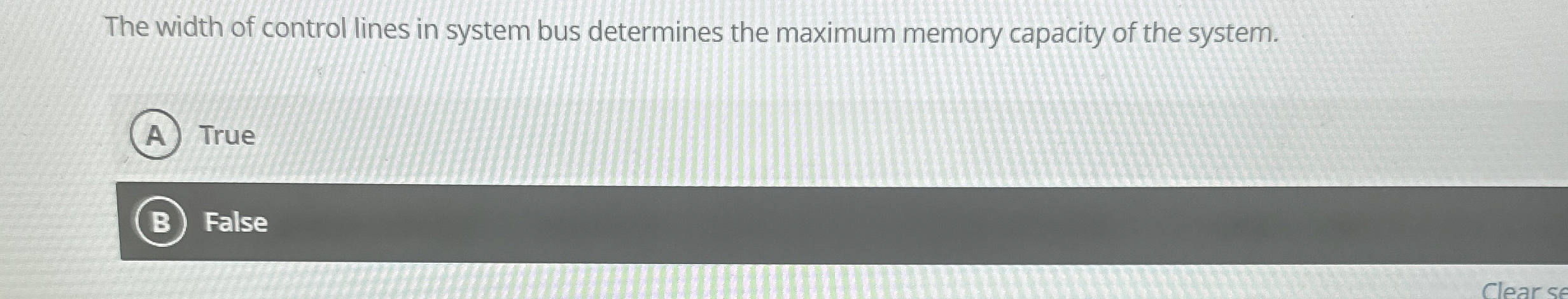 Solved The width of control lines in system bus determines | Chegg.com