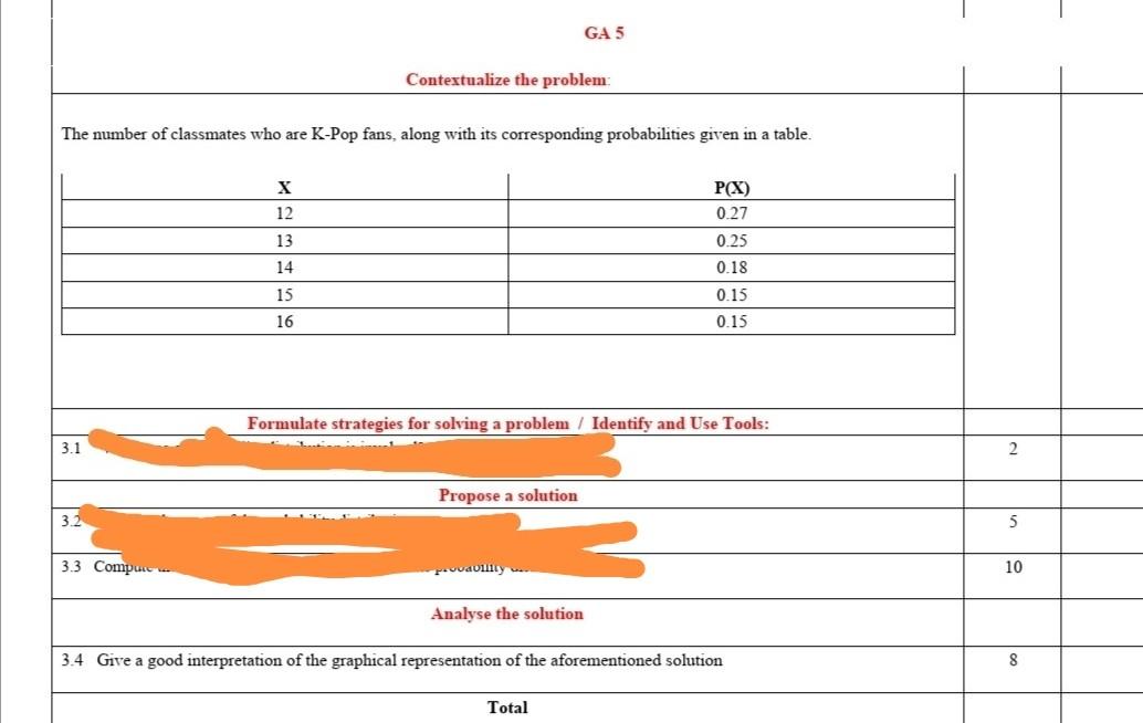 Solved GA 5 Contextualize the problem The number of | Chegg.com