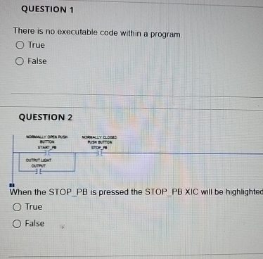 Solved QUESTION 1There is no executable code within a | Chegg.com