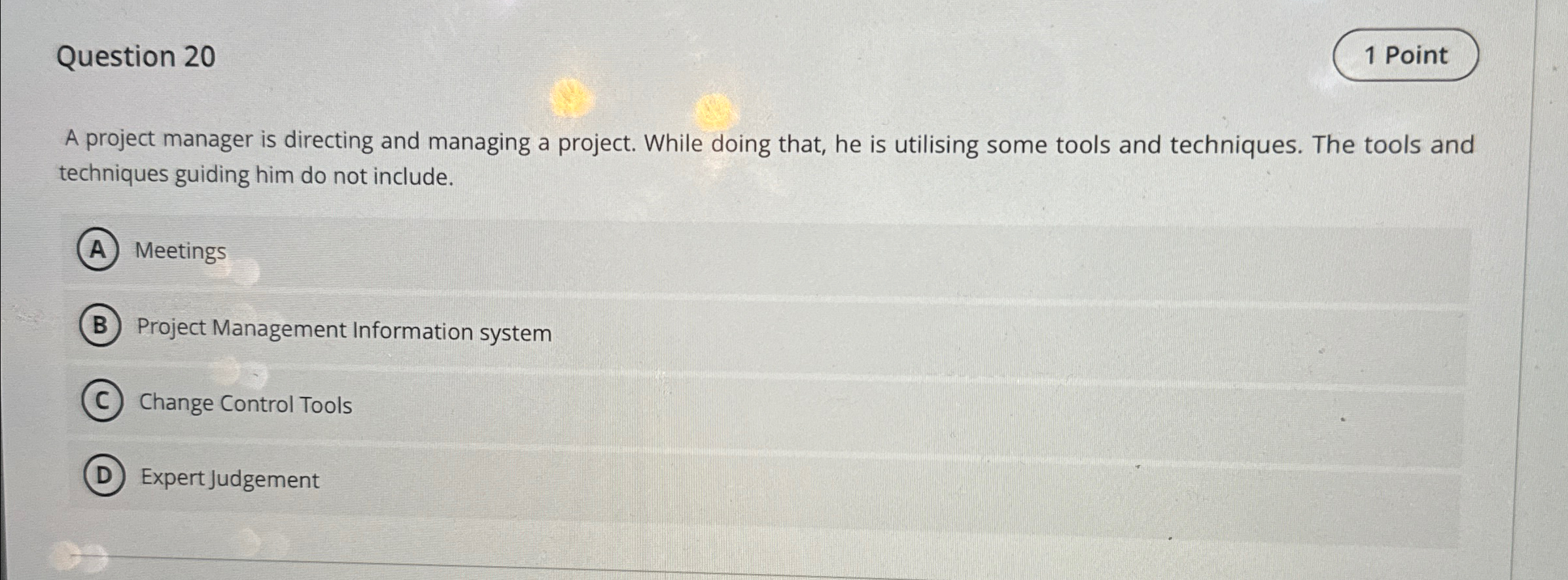 Solved Question 201 ﻿PointA project manager is directing and | Chegg.com