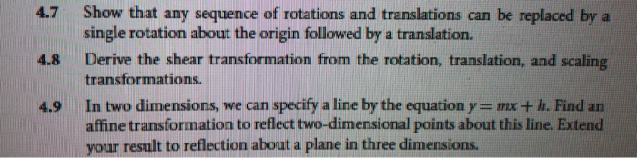 Solved 4.7 Show that any sequence of rotations and | Chegg.com