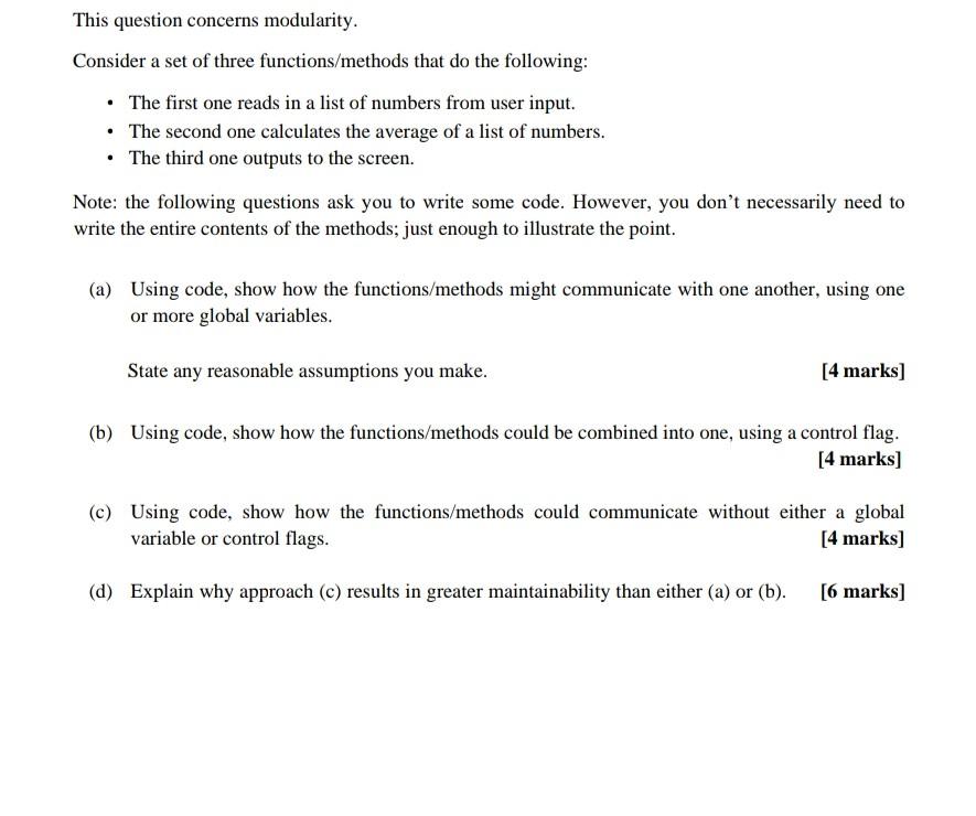 Solved This Question Concerns Modularity Consider A Set Of 