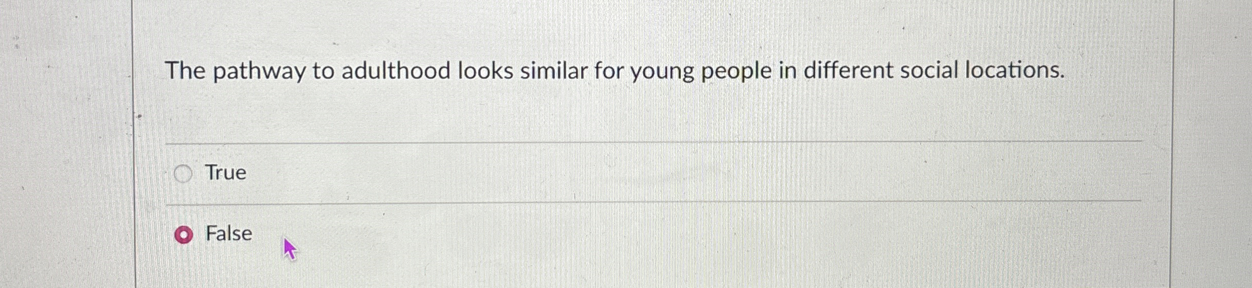 Solved The pathway to adulthood looks similar for young | Chegg.com