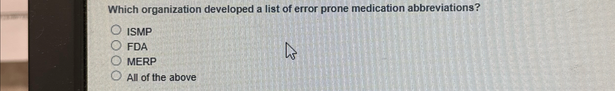 Solved Which organization developed a list of error prone | Chegg.com