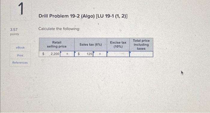 Solved Drill Problem 19-2 (Algo) [LU 19-1 (1, 2)] Calculate | Chegg.com