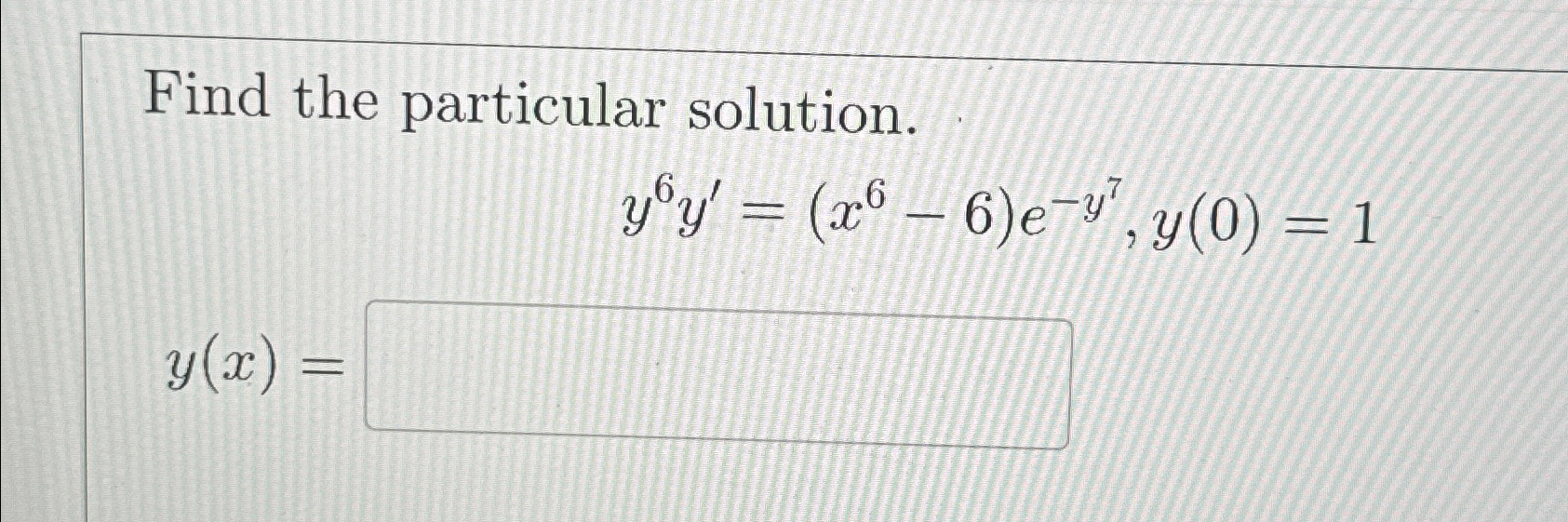 Solved Find the particular | Chegg.com