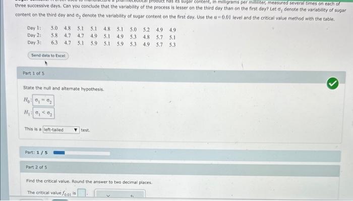 Solved three successive days. Can you conclude that the | Chegg.com