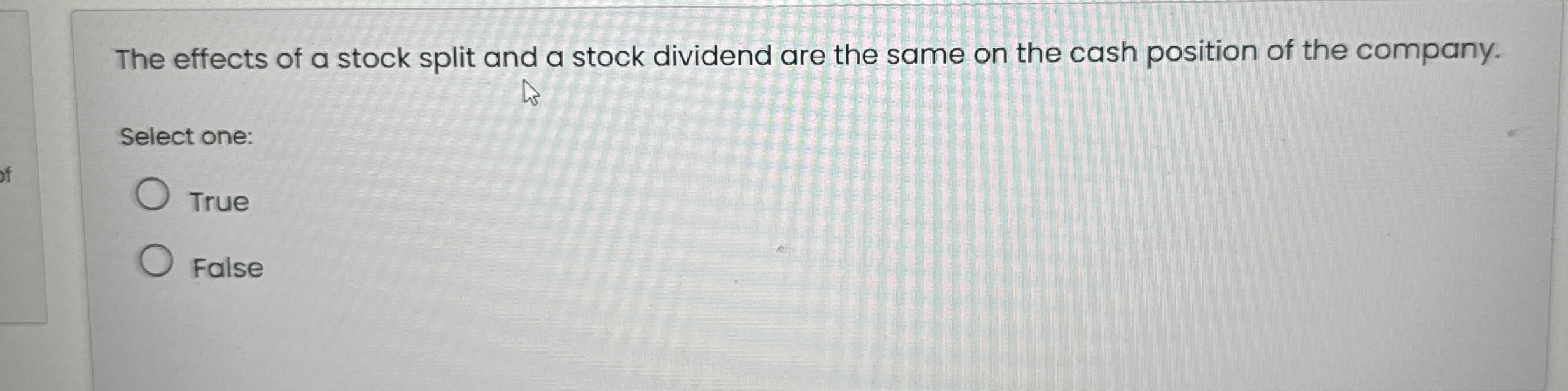 Solved The effects of a stock split and a stock dividend are | Chegg.com
