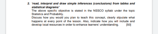 Solved 2 'read, interpret and draw simple inferences | Chegg.com