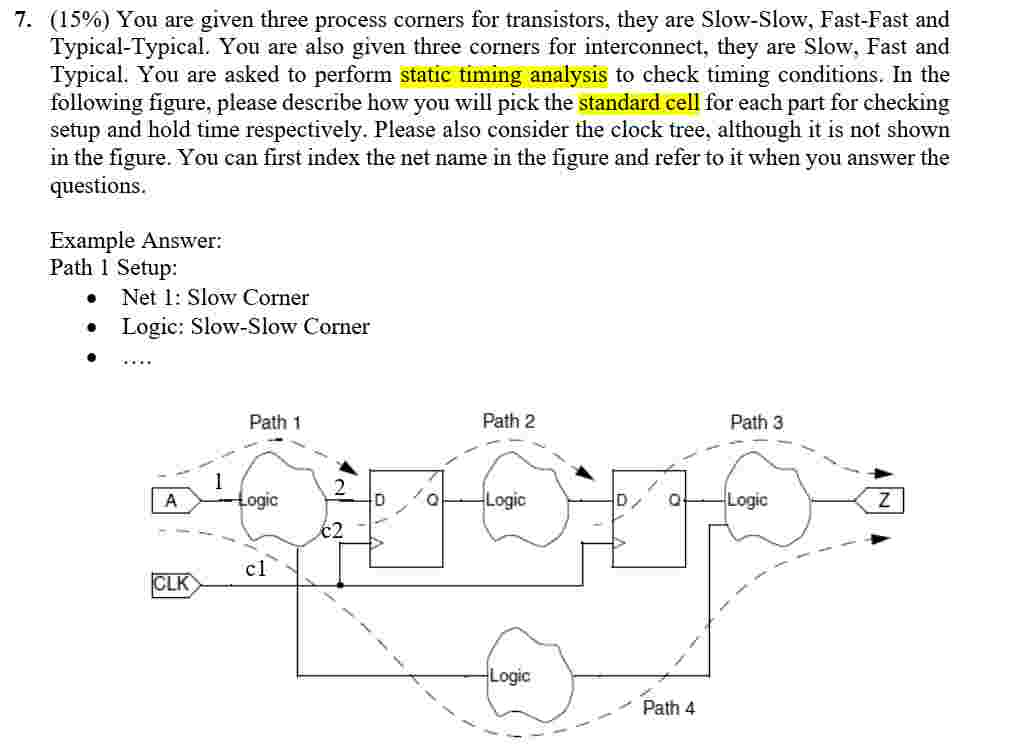 Solved You are given three process corners for transistors, | Chegg.com