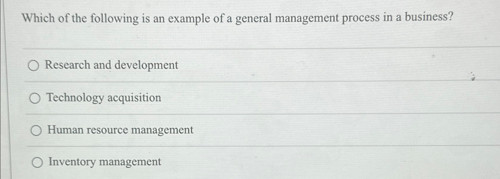 Solved Which of the following is an example of a general | Chegg.com