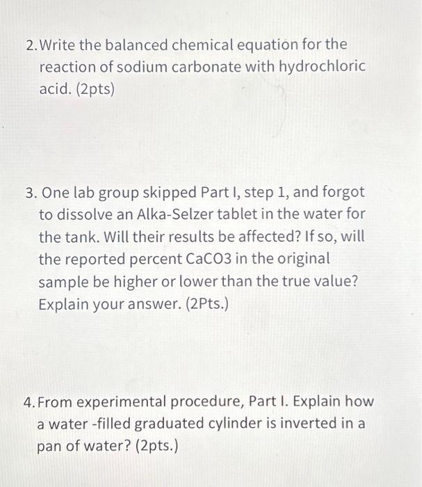 Solved 1. A sample of CO2 is collected over water at 20∘C. | Chegg.com