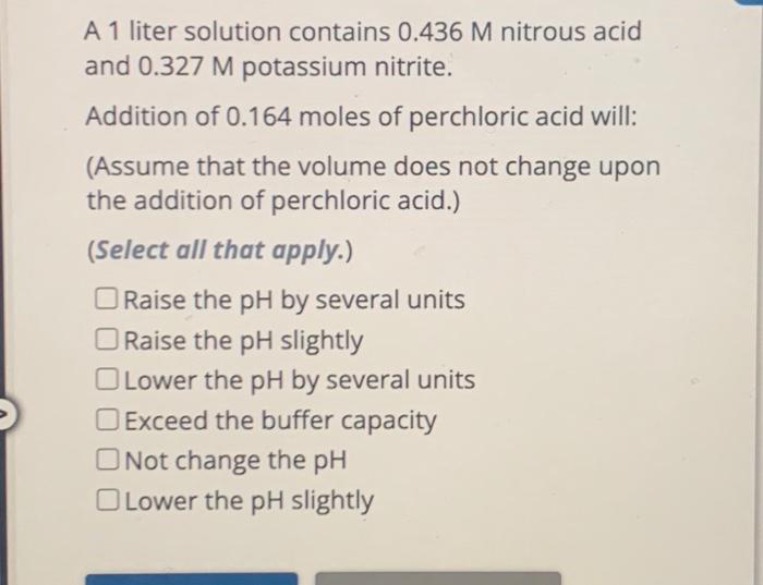 Solved A 1 liter solution contains 0.365M nitrous acid and | Chegg.com