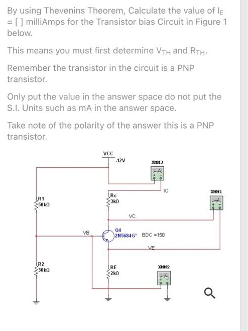 Solved By using Thevenins Theorem, Calculate the value of | Chegg.com