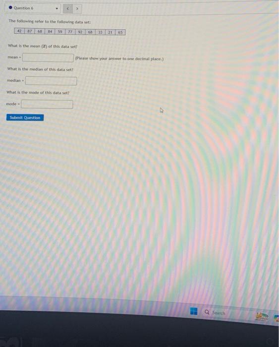 Solved The following refer to the following data set: What | Chegg.com